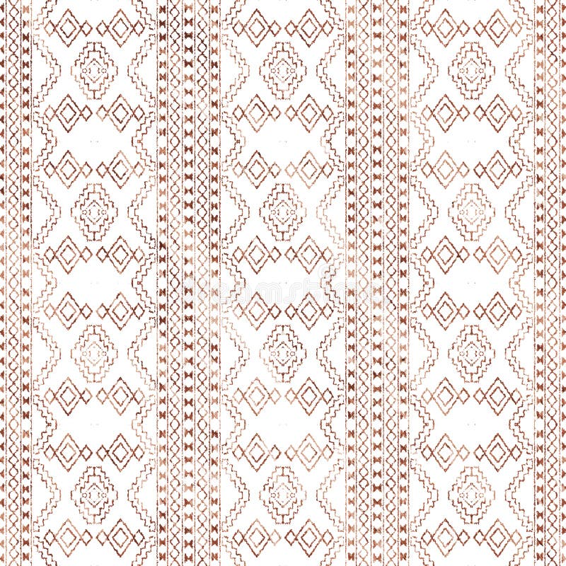 Geometric High Definition Repeat Boho Pattern Isolated on White Canvas ...