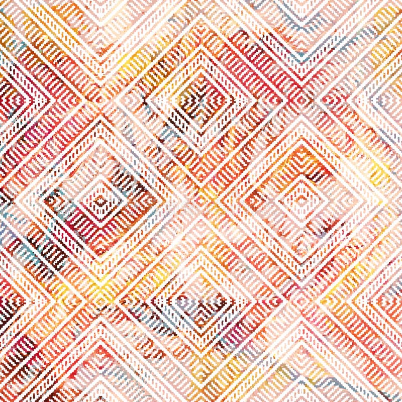 Geometric High Definition Repeat Boho Pattern Isolated on White Canvas ...