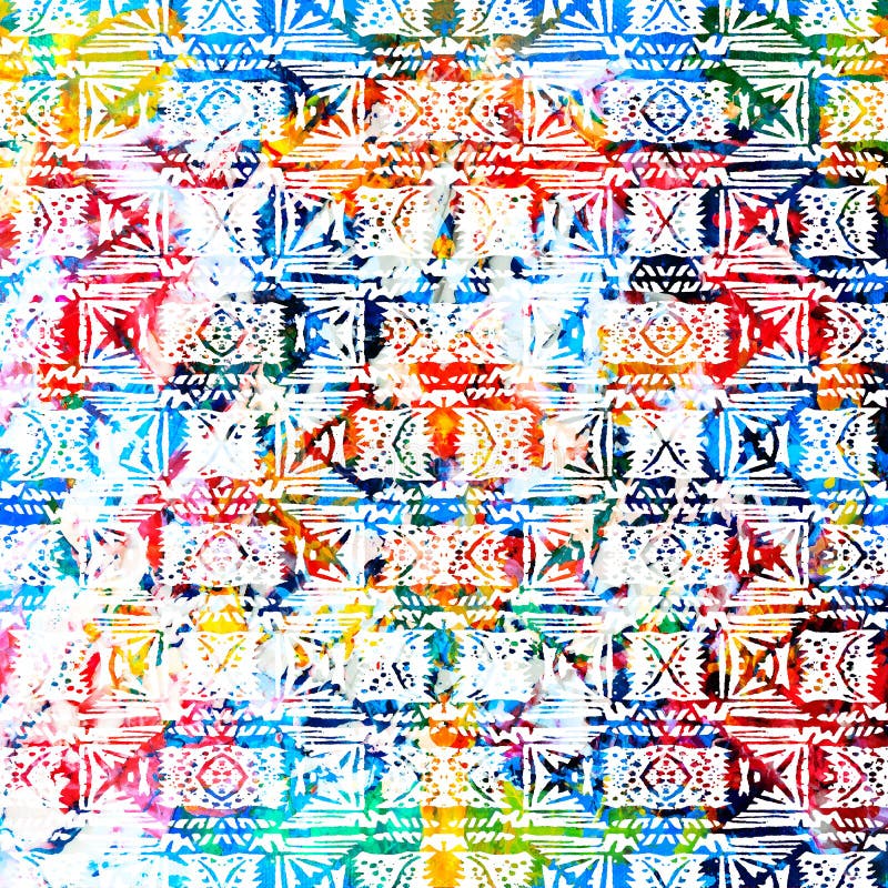 Geometric High Definition Repeat Boho Pattern Isolated on White Canvas ...