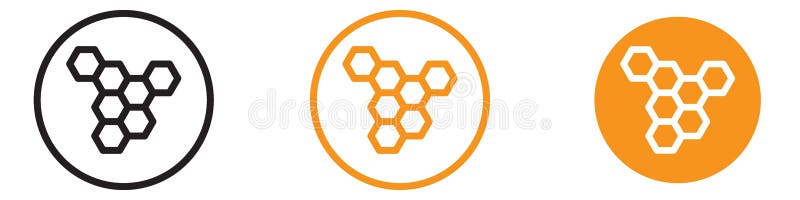 Geometric Honeycomb Icon for Nature and Structural Graphics Essential ...