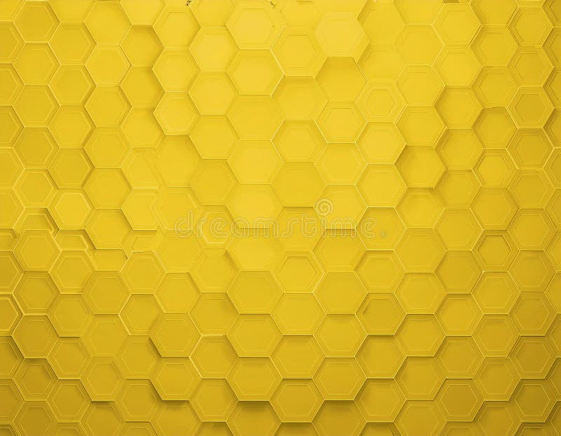 Geometric Honeycomb Pattern Abstract Yellow Hexagon Texture Background ...