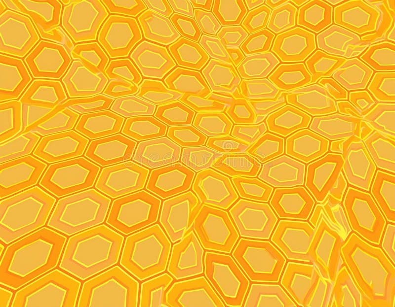 Geometric Honeycomb Pattern Abstract Yellow Hexagon Texture Background ...