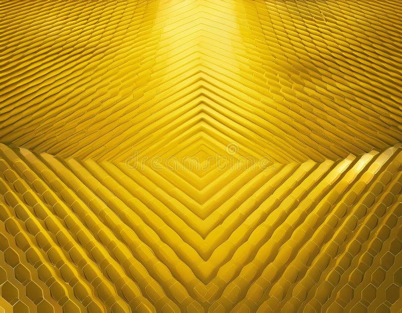 Geometric Honeycomb Pattern Abstract Yellow Hexagon Texture Background ...