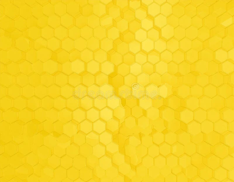 Geometric Honeycomb Pattern Abstract Yellow Hexagon Texture Background ...
