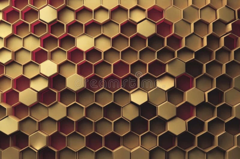 Geometric Honeycomb Pattern Design for Decorative Art and Wallpaper ...