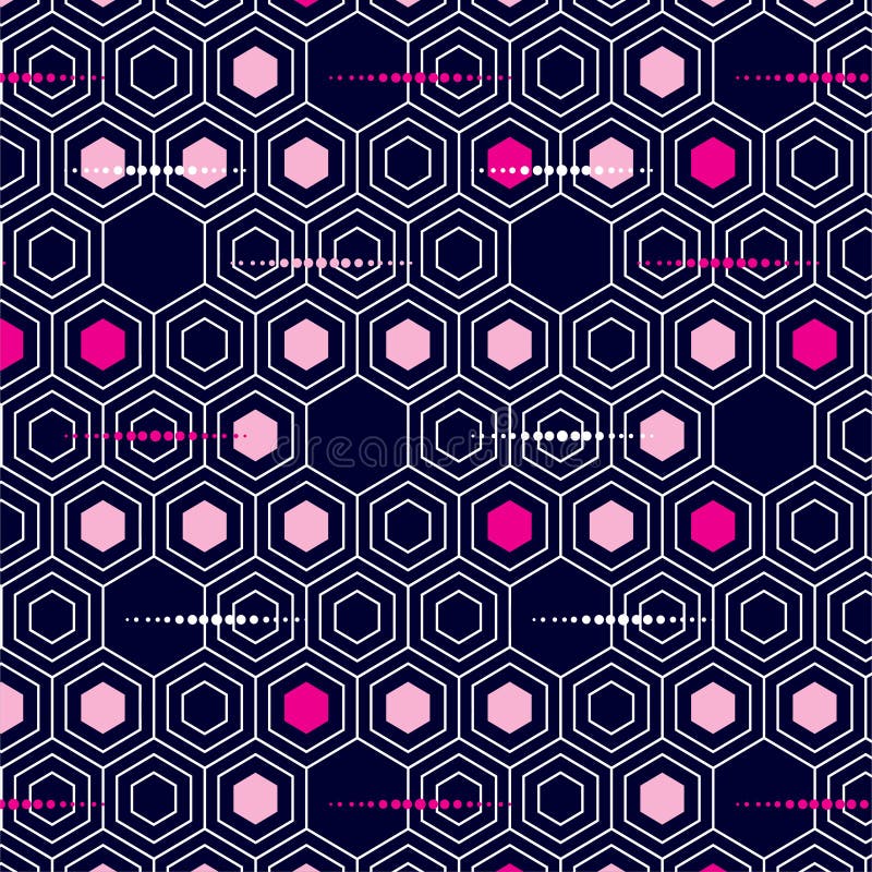 Geometric Honeycomb Print Pattern for Textile Design Stock Vector ...