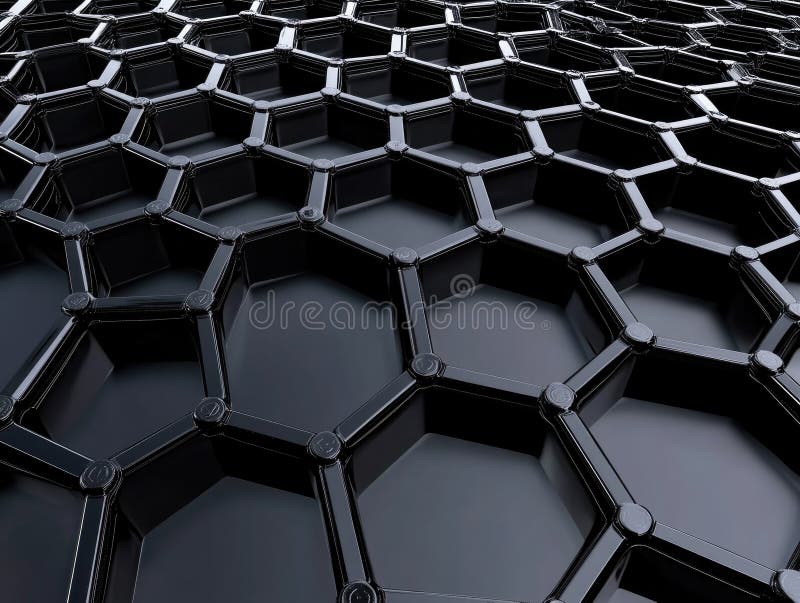 Geometric Honeycomb Texture Close-Up on Black Background Stock ...