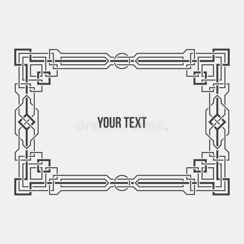 Geometric Horizontal Border Stock Vector - Illustration of emblem ...