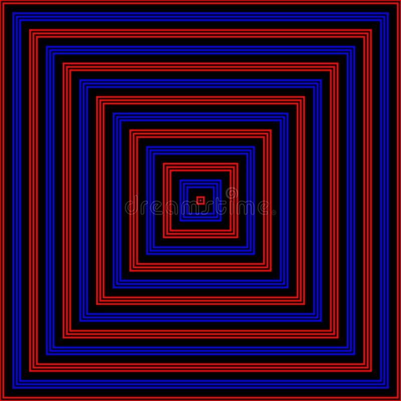 Red and Blue Square Lines Fabric Pattern on Black Background Vector ...