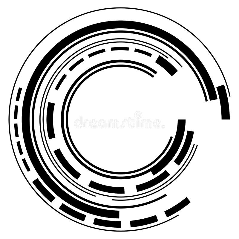 Geometric HUD, Sc-fi GUI, UI Circular Elements. Geometric Circle Vector ...