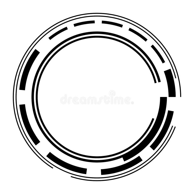 Geometric HUD, Sc-fi GUI, UI Circular Elements. Geometric Circle Vector ...