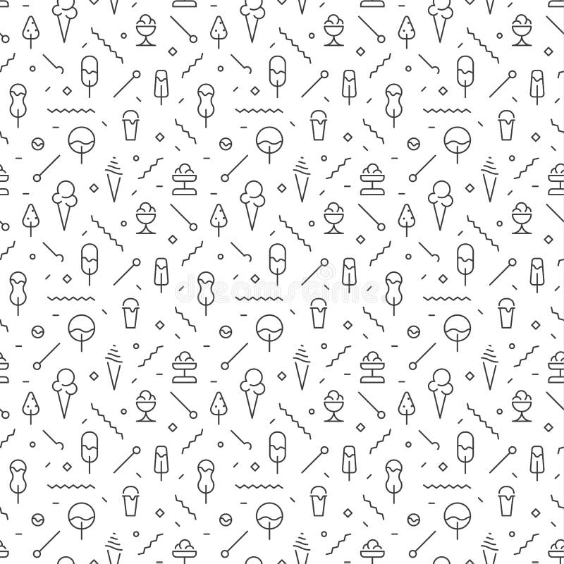 Geometric Ice Cream Pattern Stock Illustrations – 1,570 Geometric Ice ...