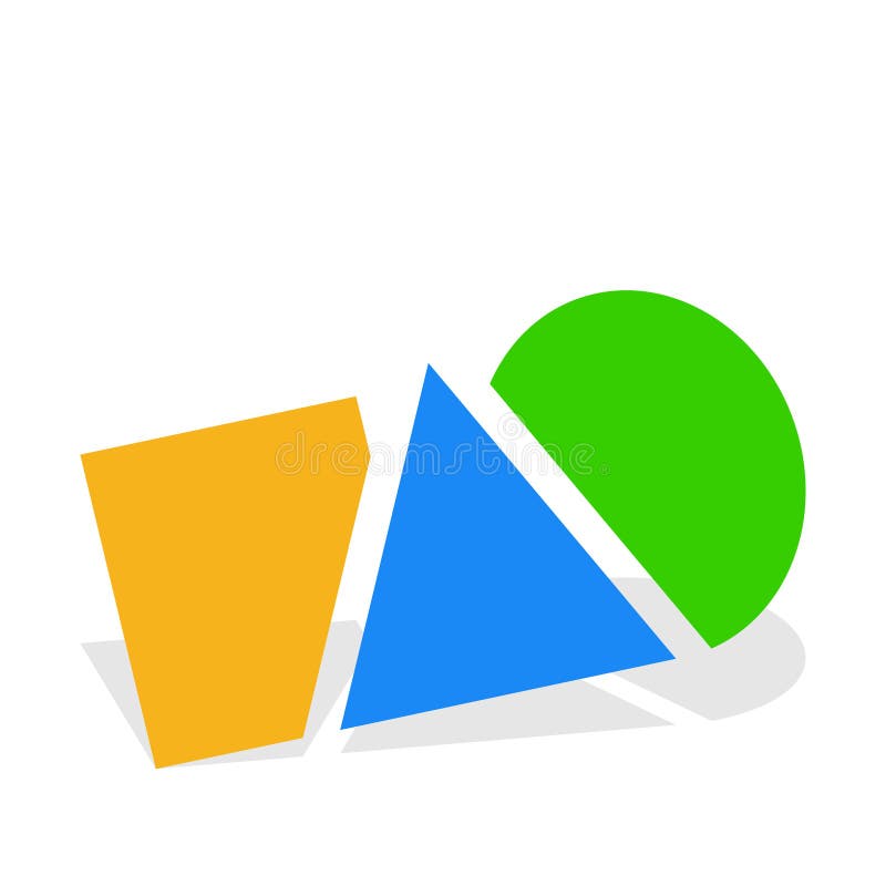 Geometric Icon, Logo Shape with Overlapping Circle, Square and Triangle ...