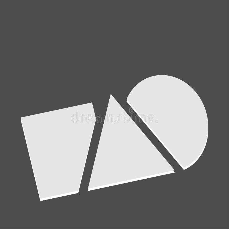 Geometric Icon, Logo Shape with Overlapping Circle, Square and Triangle ...