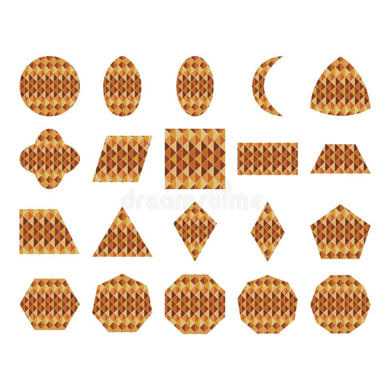 Geometric icon set stock vector. Illustration of vector - 270176069