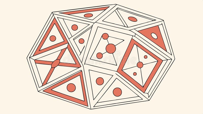 Geometric Icosahedron Shape. Abstract 3D Form, Polyhedron Design Vector ...