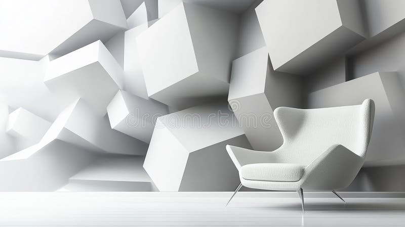 Geometric Illusion: a Modern Wallpaper with Bold Geometric Shapes ...