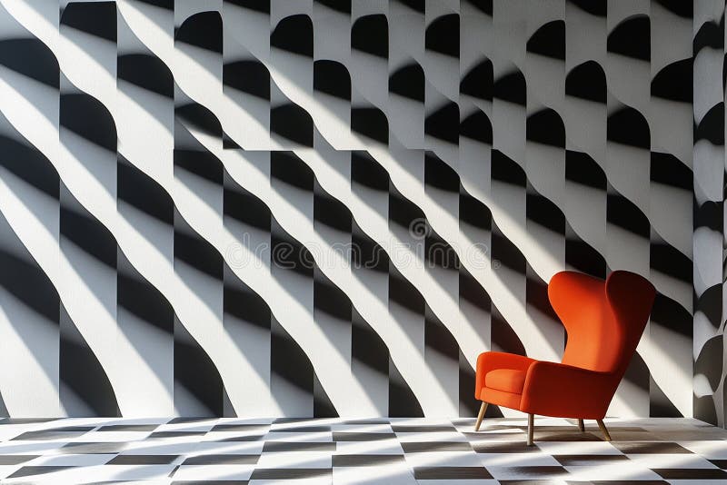 Geometric Illusion: a Modern Wallpaper with Bold Geometric Shapes ...