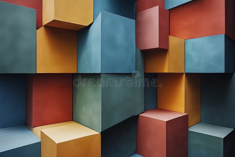 Geometric Illusion: a Modern Wallpaper with Bold Geometric Shapes ...