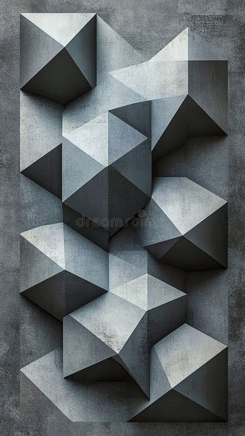 Geometric Illusion: a Modern Wallpaper with Bold Geometric Shapes ...