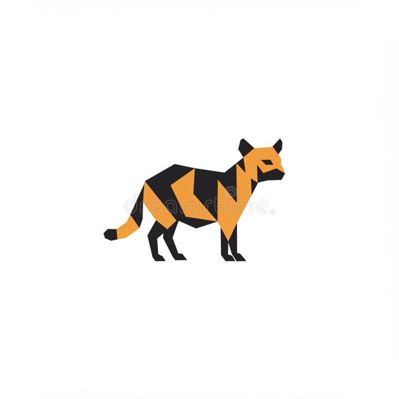 A Geometric Illustration of an Animal Resembling a Cat or Dog ...