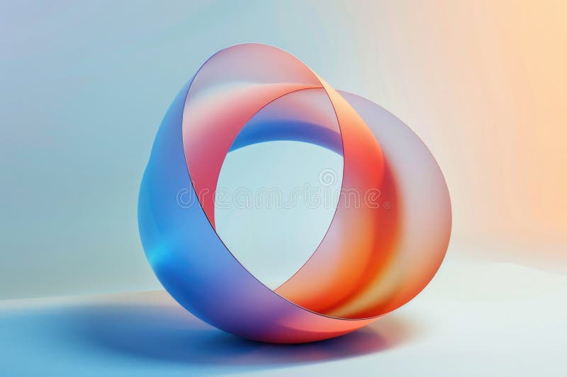 A Geometric Illustration of a Curved Object Stock Illustration ...