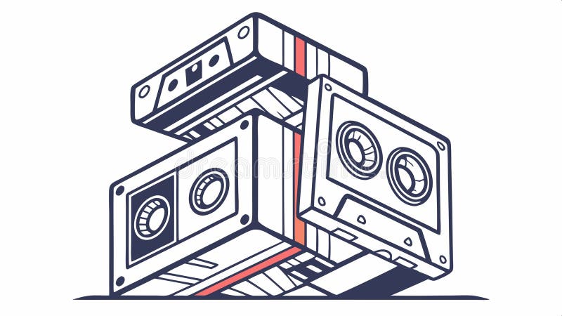 Geometric Illustration of a Large Speaker or Music Box Vector Design ...