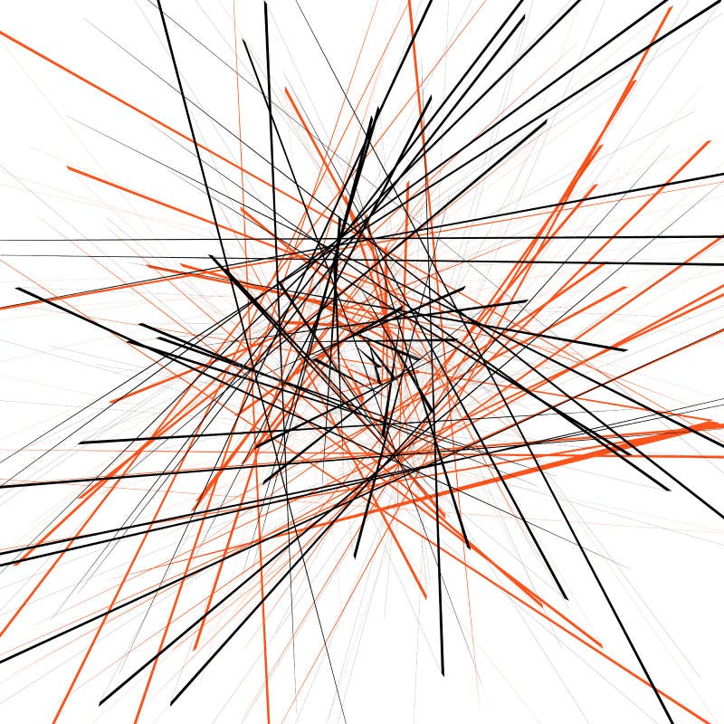 Geometric Illustration with Random Intersecting Lines. Editable Stock ...