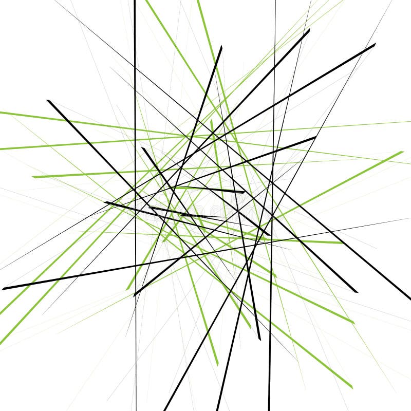 Geometric Illustration with Random Intersecting Lines. Editable Stock ...