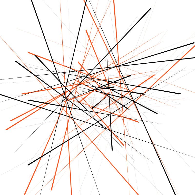 Geometric Illustration with Random Intersecting Lines. Editable Stock ...