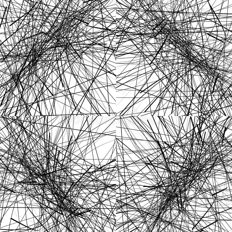 Geometric Illustrations with Random, Edgy, Irregular Lines. Dy Stock ...