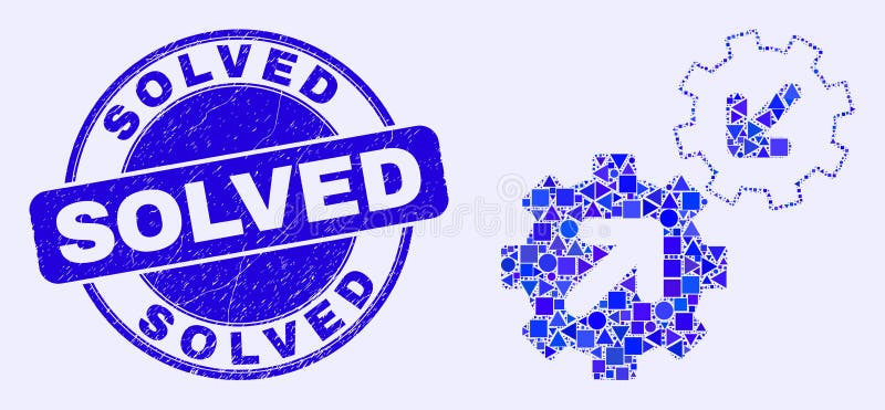 Scratched Solved Stamp Seal and Gear Box Collage of Circles Stock ...