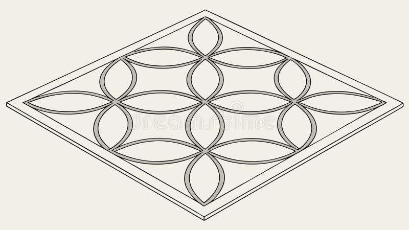 Geometric Interlocking Circular Pattern, Modern Classic, Vector Design ...