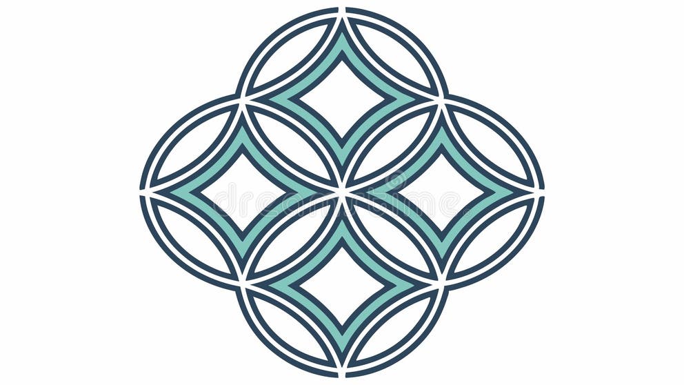 Geometric Interlocking Square Pattern, Modern Tile, Vector Design ...