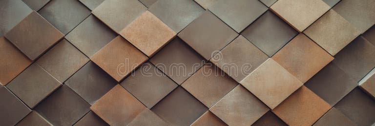 Geometric Interlocking Squares with Earth Tones Create a Smooth ...