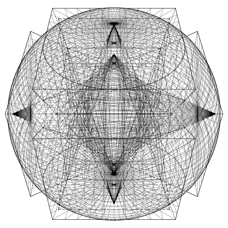 Geometric Creation of Cube and Pyramid on Its Six Sides Vector Stock ...