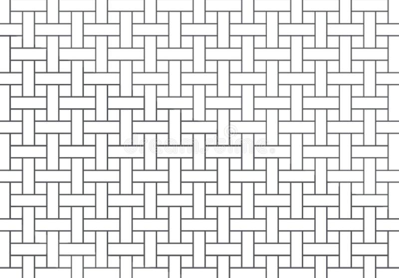Geometric Interwoven Brick Pattern in Black and White for Backgrounds ...