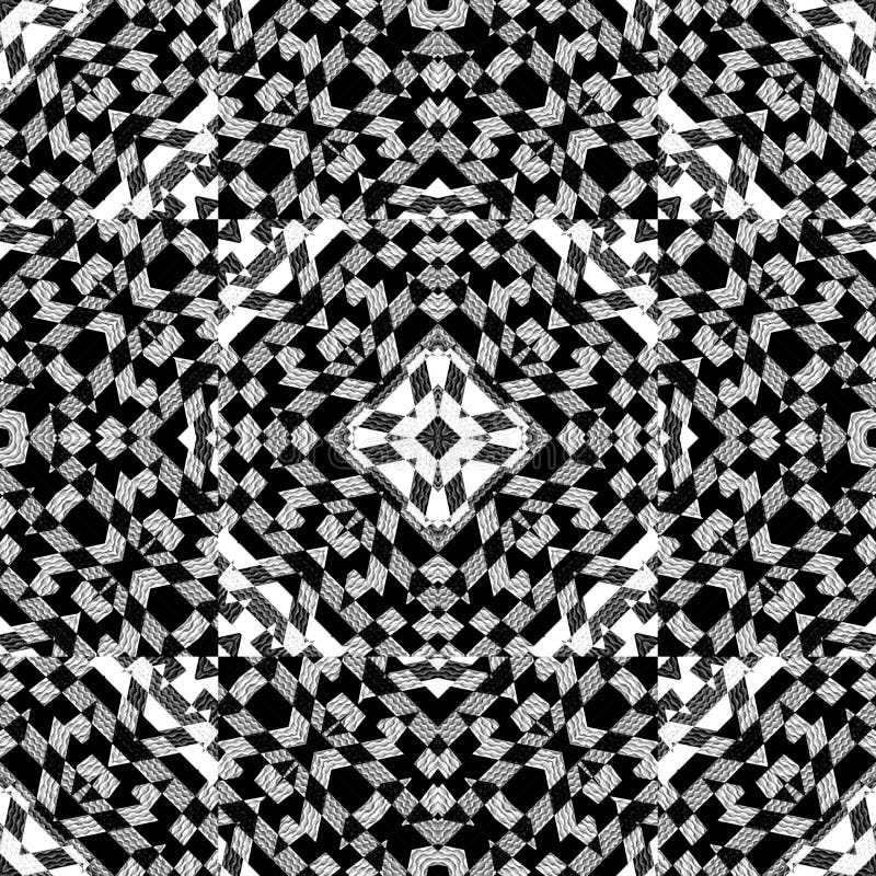 Geometric Intricate Check Pattern Stock Illustration - Illustration of ...