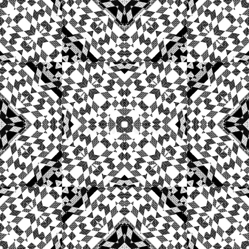 Geometric Intricate Check Pattern Stock Illustration - Illustration of ...