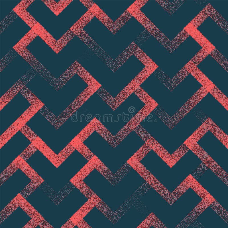 Geometric Intricated Lines Seamless Pattern Trend Vector Red Abstract ...