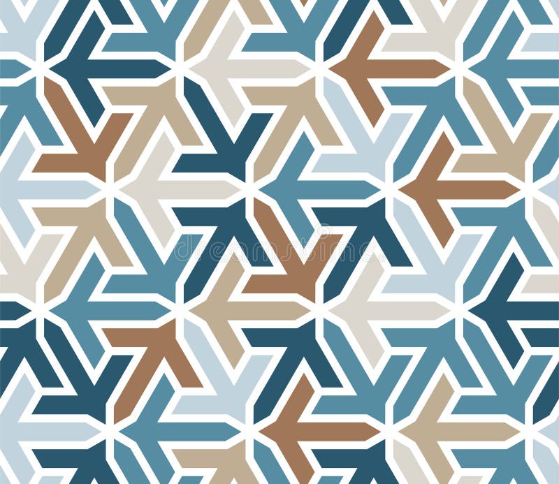 Geometric Islamic Pattern with Arrows. Color Geometric Arabic Vector ...