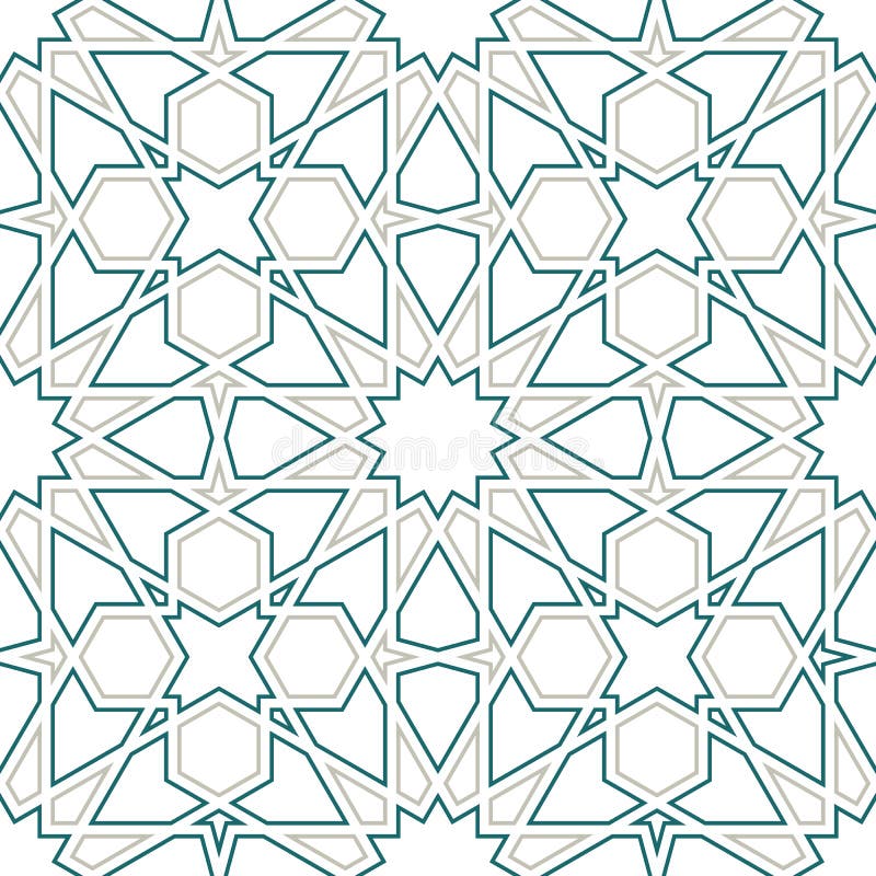 Persian Geometric Islamic Pattern of Ramadan Cards Stock Vector ...