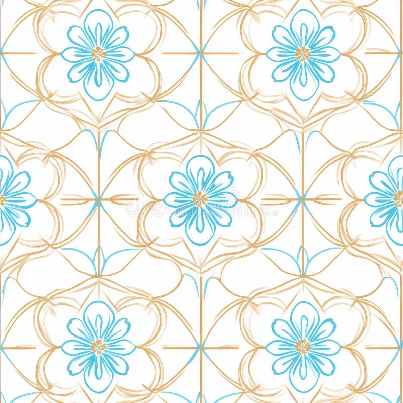 Seamless Vintage Geometric Lattice Trellis Pattern Background Stock ...