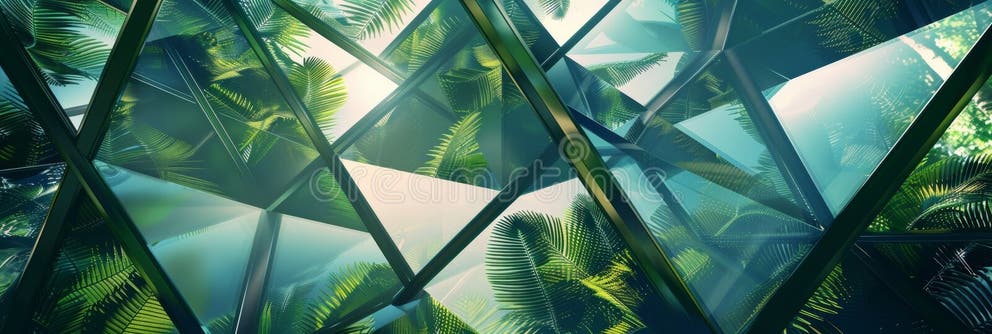 A Geometric Jungle of Overlapping Triangles Each One a Unique Shape and ...