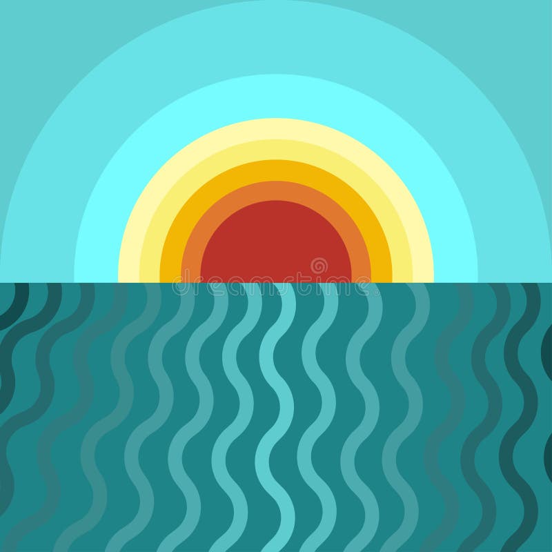 Geometric Landscape with Eco Nature Environment Stock Vector ...