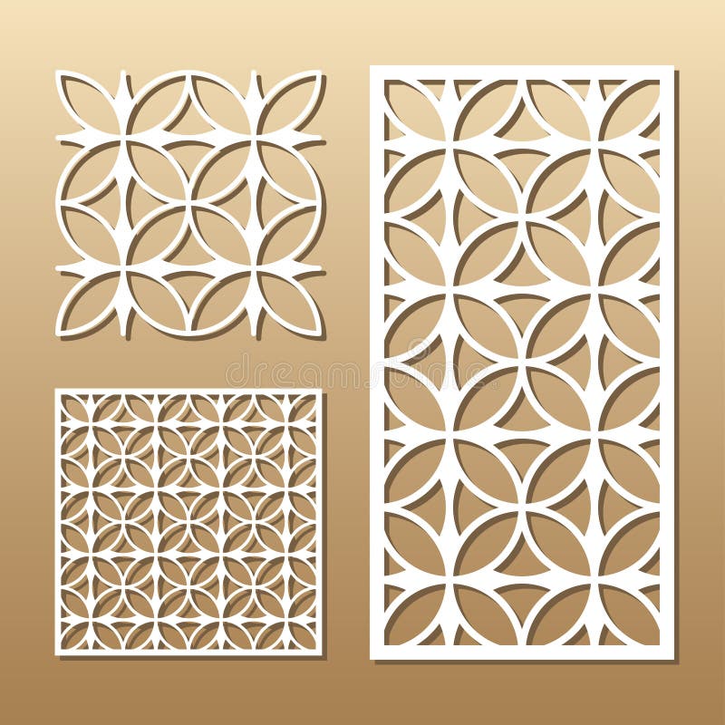 Geometric laser cut stock vector. Illustration of engraving - 89154936