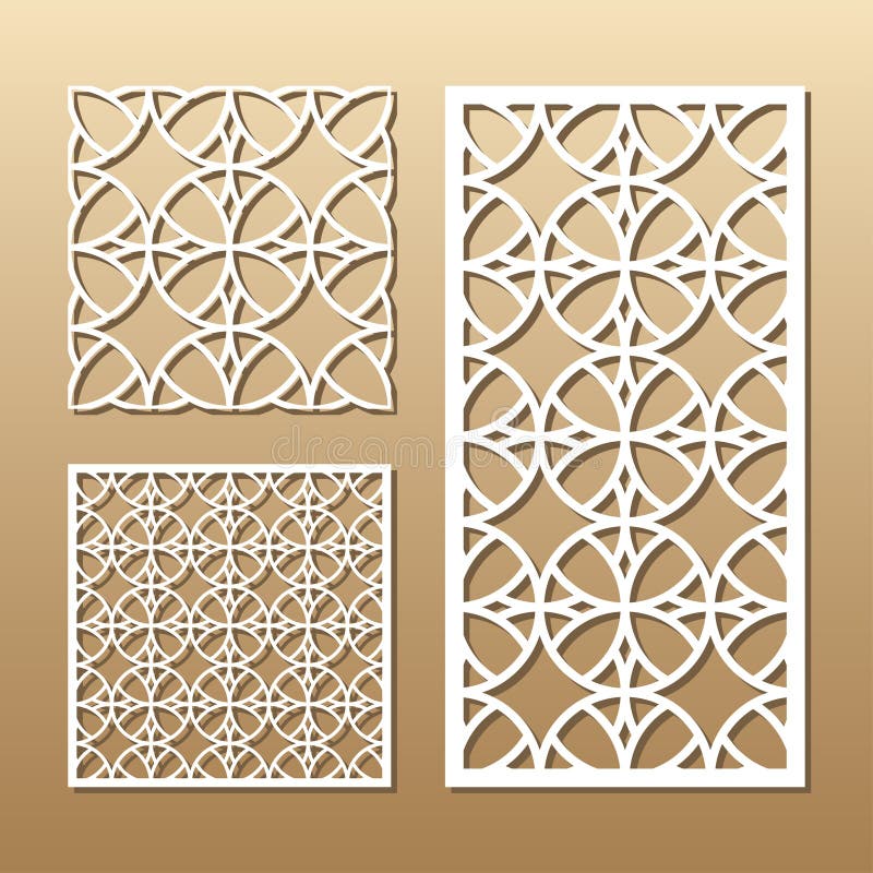 Geometric laser cutting stock vector. Illustration of ornament - 87268392