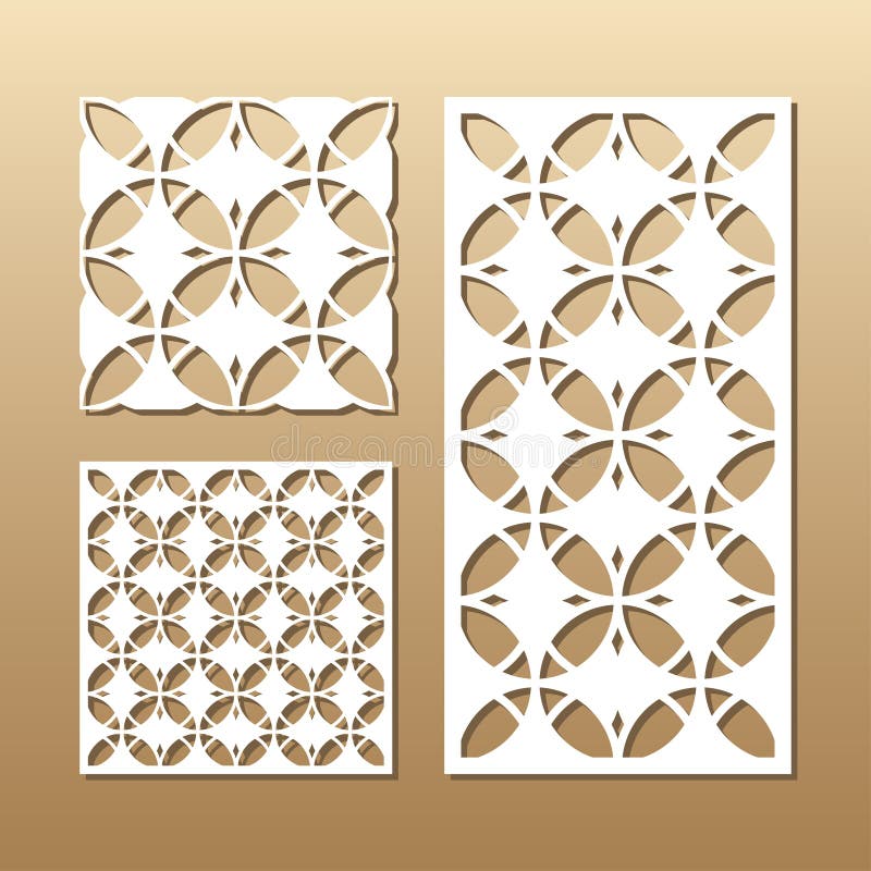 Geometric laser cutting stock vector. Illustration of engagement - 87361961