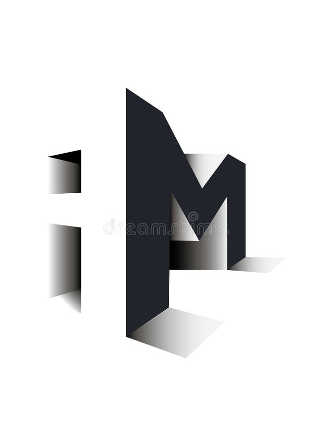 Geometric Latters in Gradient I am. Logo Illustration Icon Stock Vector ...