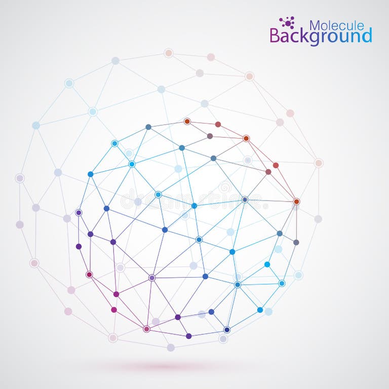 Geometric Lattice, the Molecules in the Circle Stock Vector ...